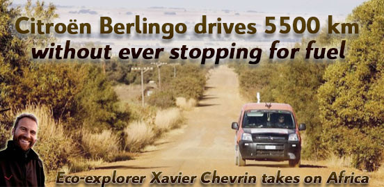 Citroen Berlingo drives across Africa without petrol / diesel